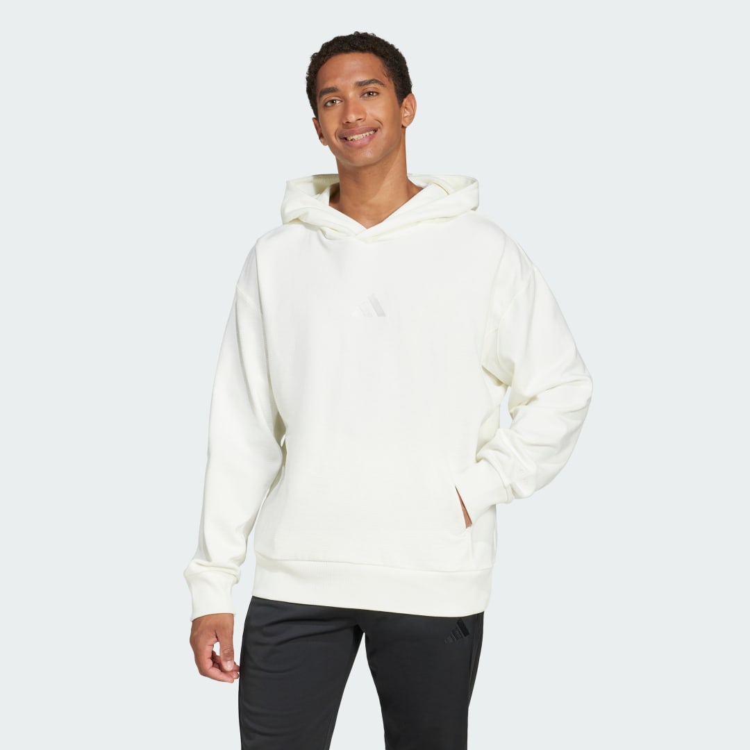 Adidas Elevated All Szn Cloud Jersey Hoodie - Off White